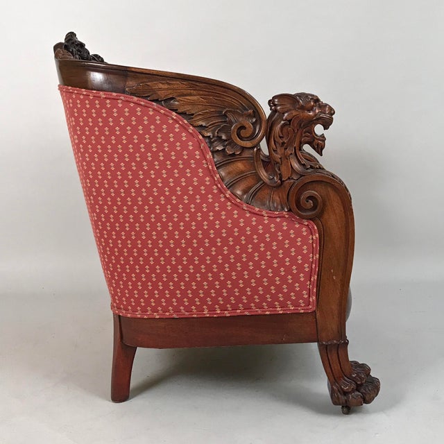 Early 19th Century English Regency Mahogany Tub Chair Armchair | Chairish