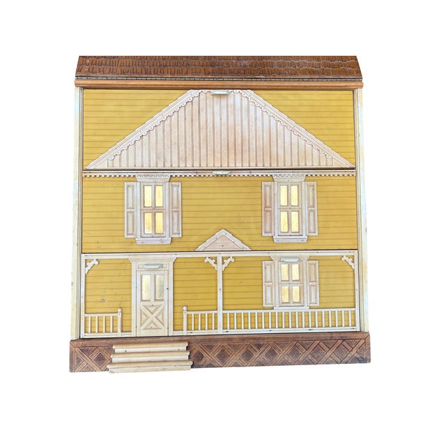 Mid 20th Century Dollhouse Chest with Slant Front Desk | Chairish