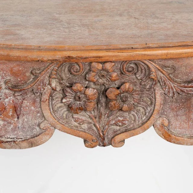 Antique Rococo Red Painted Side Table, Norway Circa 1780-1800 | Chairish