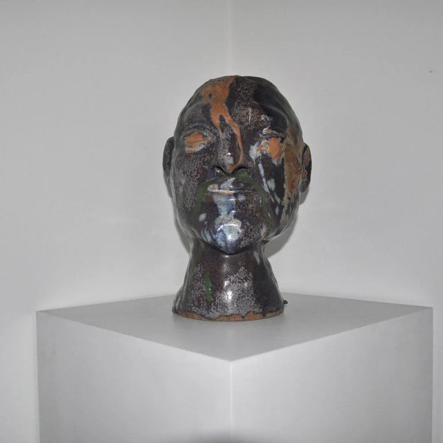 Mid-Century Studio Ceramic Head Pottery | Chairish