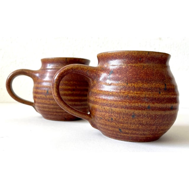 Mid Century Modern Studio Pottery Mugs - a Pair | Chairish