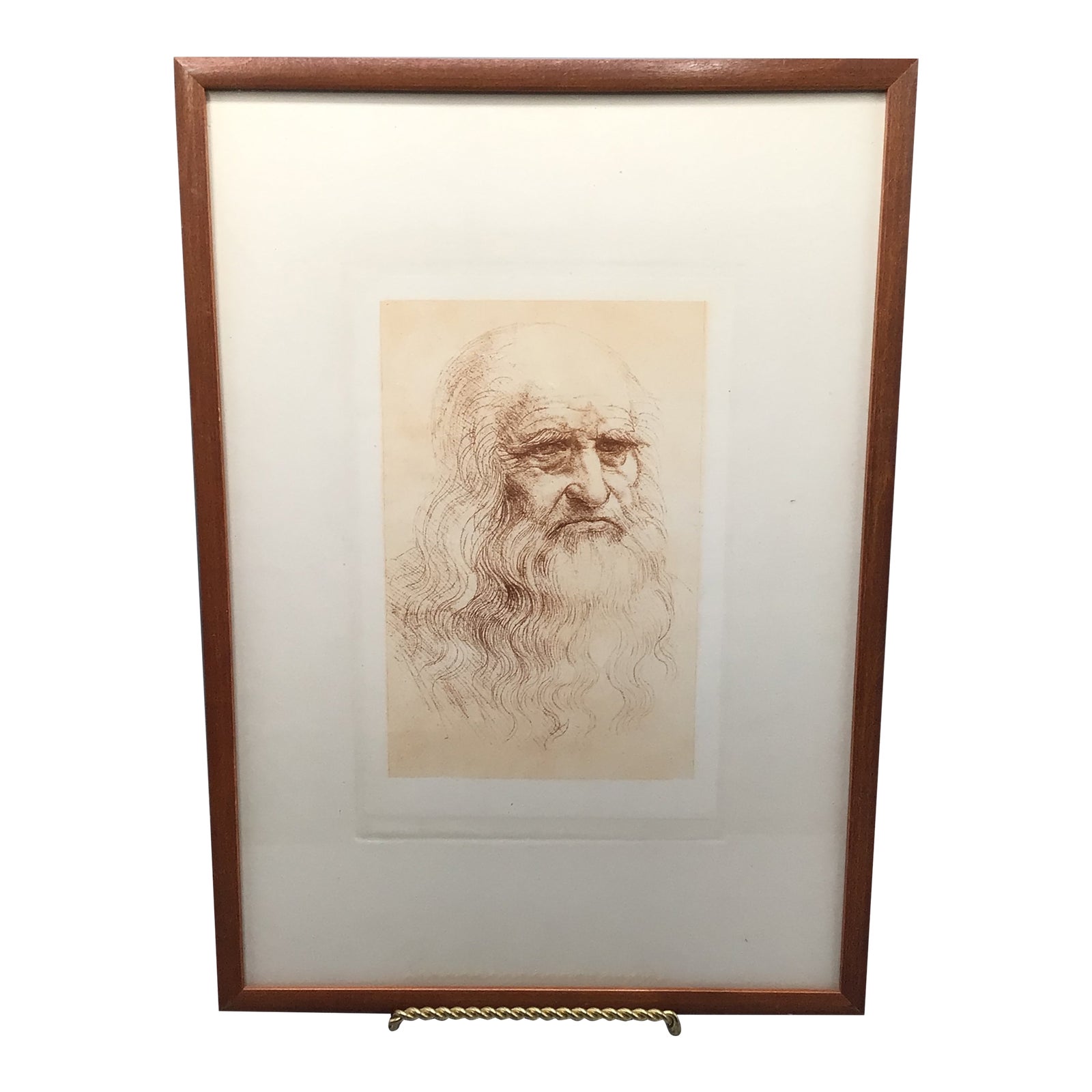 Antique Framed Leonardo Da Vinci - Early 20th Century Graphite Drawing ...
