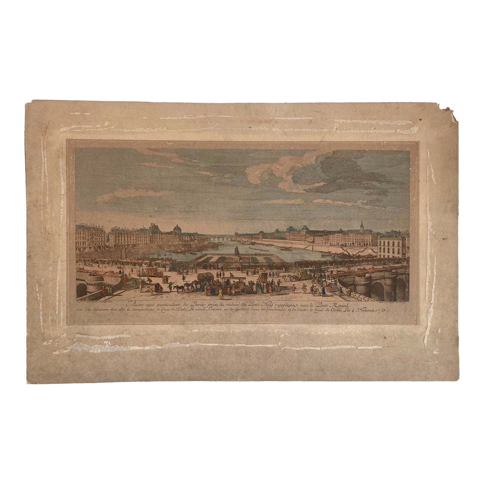 Jacques Rigaud Engraving Pont Neuf | Chairish