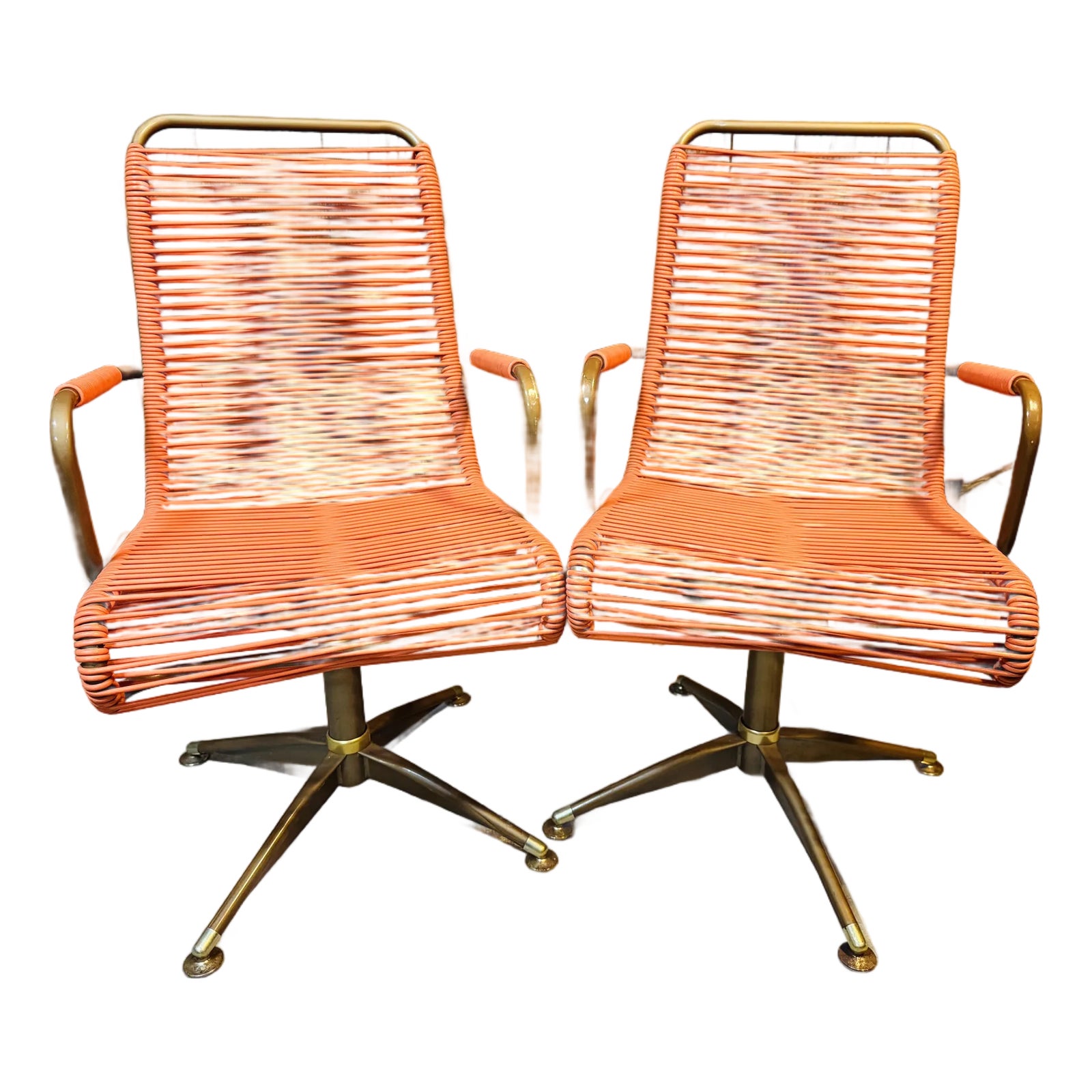 Vintage Ames Aire Swivel Arm Chairs (Set of 2) | Chairish