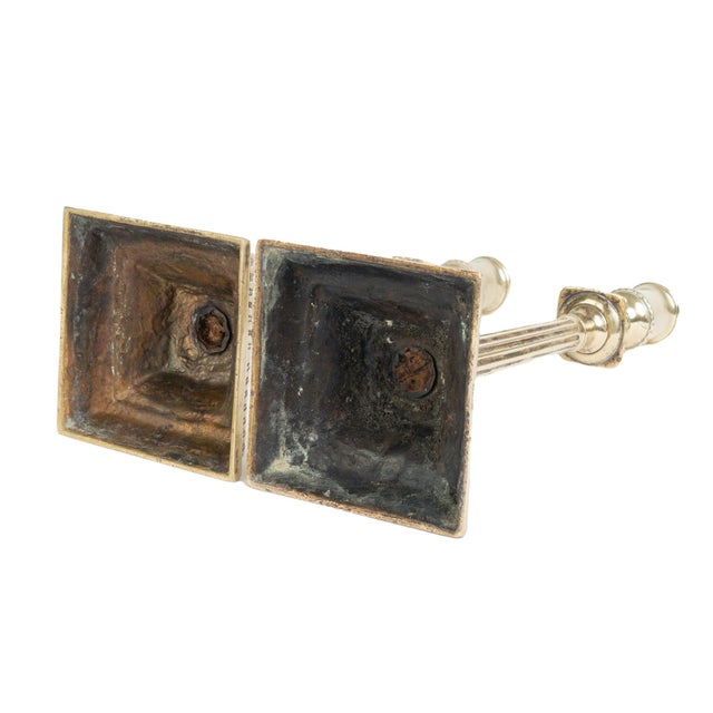 Pair of George Grove (Attributed) English Georgian Cast Brass Fluted ...