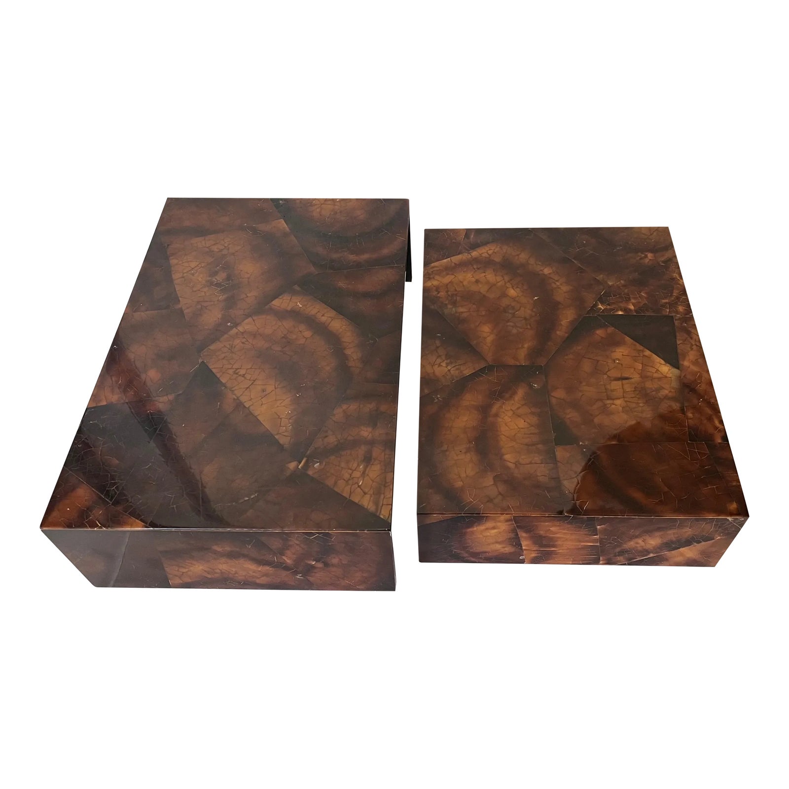 Japanese Lacquer Graduated Stacking Display Stands or Plateaus - a Pair ...