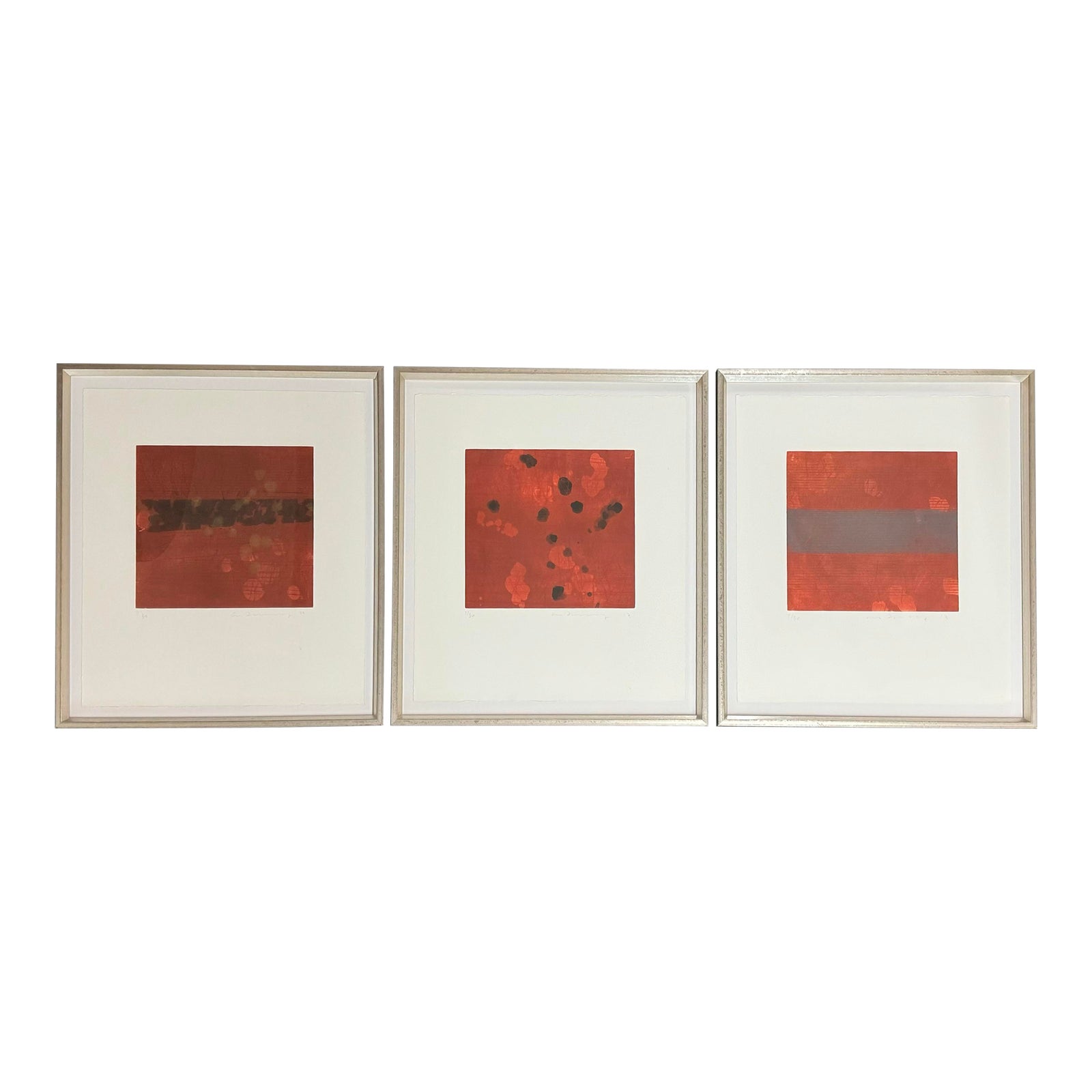 Trowbridge Ken Denning Rouge, Framed Aquatint Prints, Set of Three ...