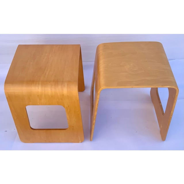 Pair of Vintage Wooden Stools/Side Tables by Lisa Norinder for Ikea | Chairish