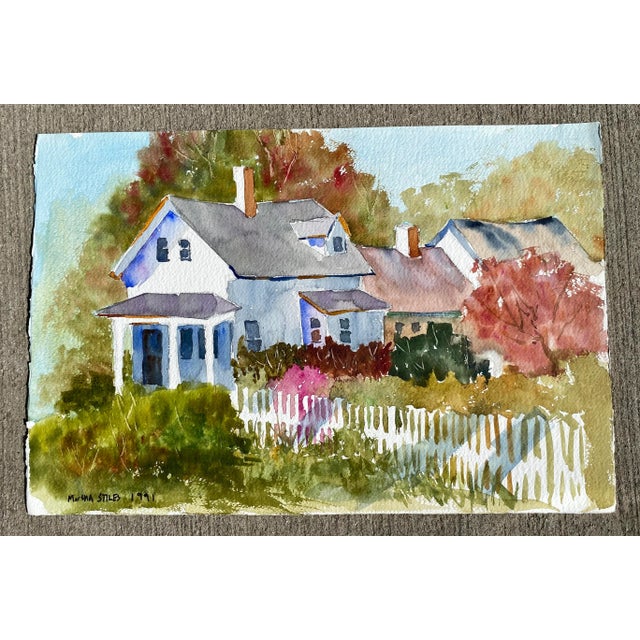 1980s Martha Stiles Village Impressionist Landscape | Chairish