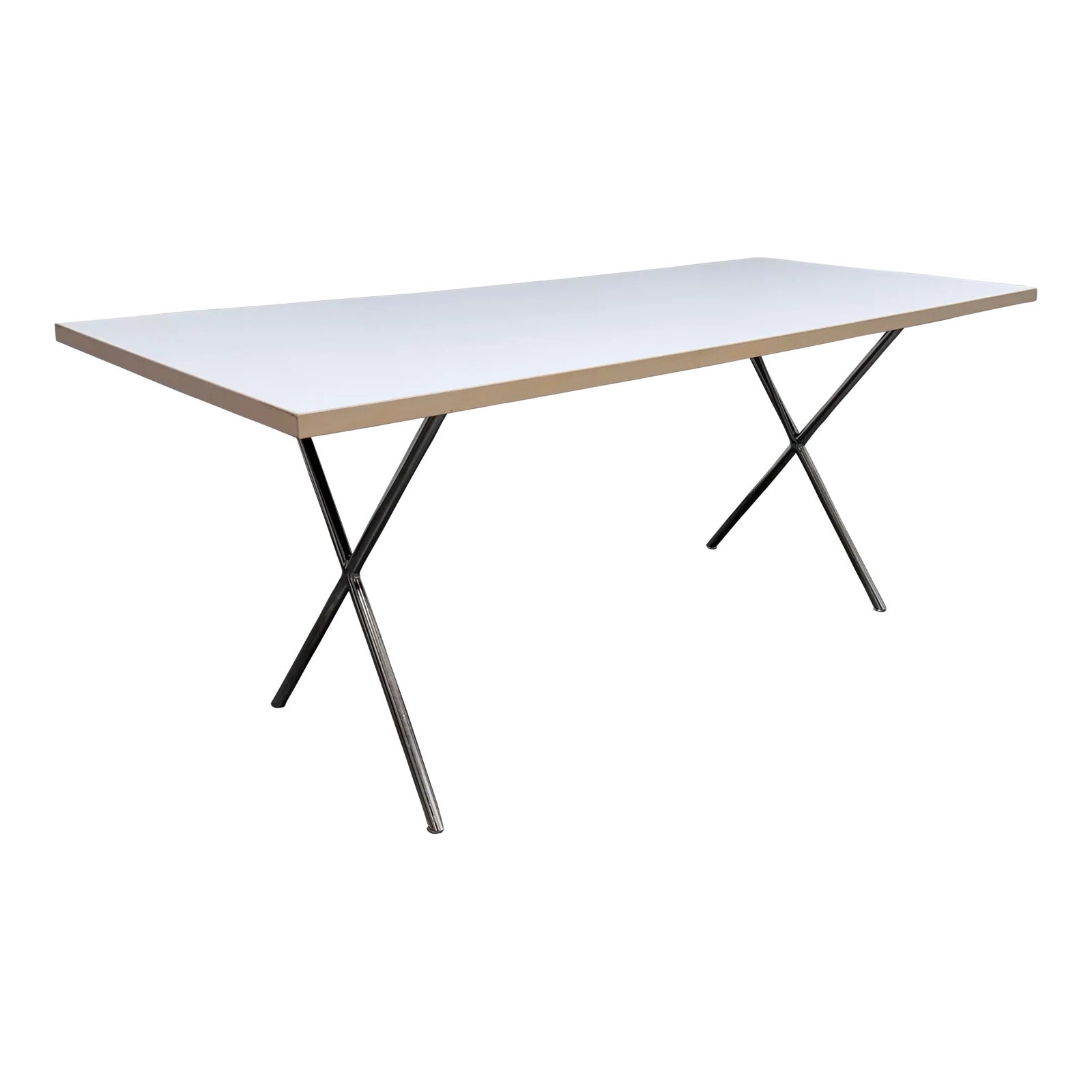 George Nelson for Herman Miller Nelson X-Leg Dining Table/Desk | Chairish