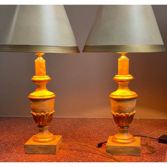 Vintage Italian Style Finial Lamps, 1 Pair | Chairish