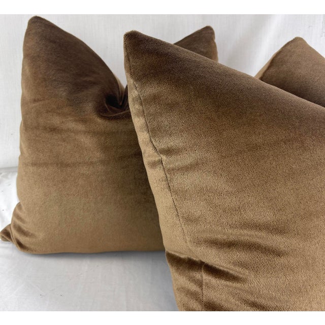 Jim Thompson "Plush Mohair" in Bronze 22" Pillows-A Pair | Chairish