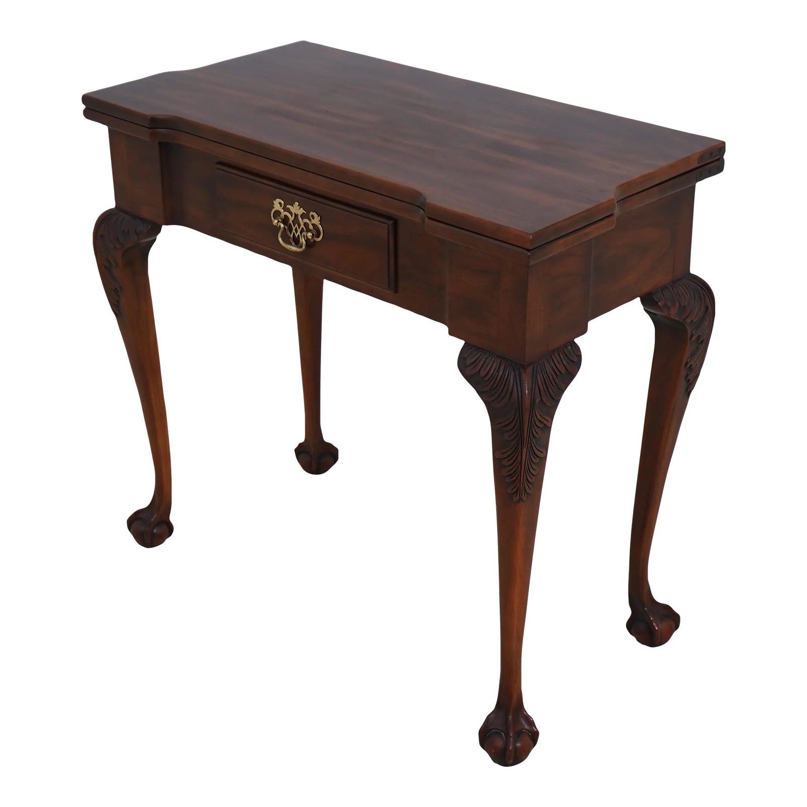 Statton BiCentennial Collection Clawfoot Cherry Game Table | Chairish