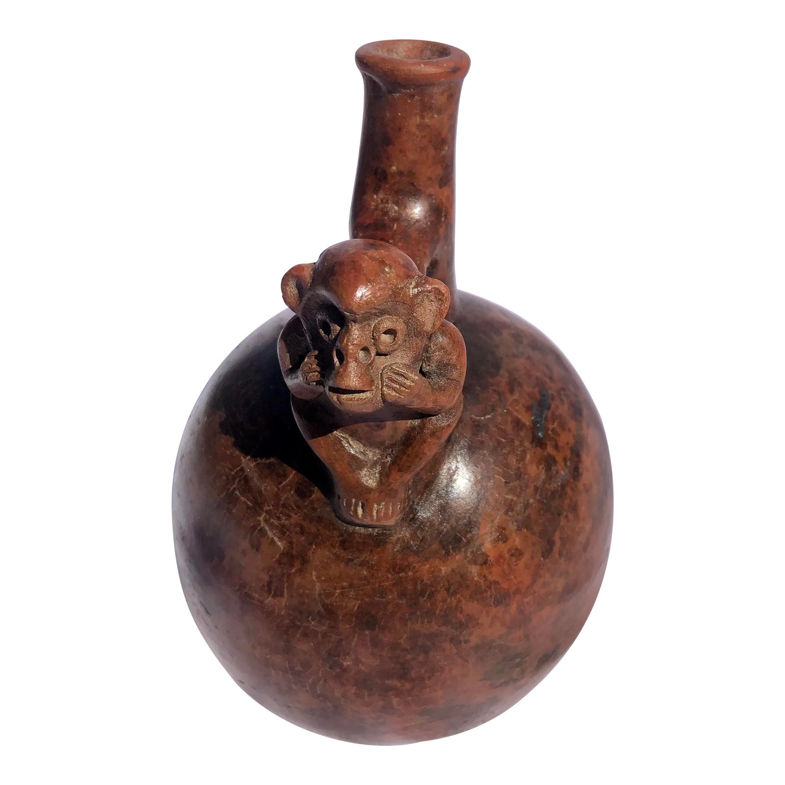 Monkey Effigy Stirrup Vessel Replica | Chairish