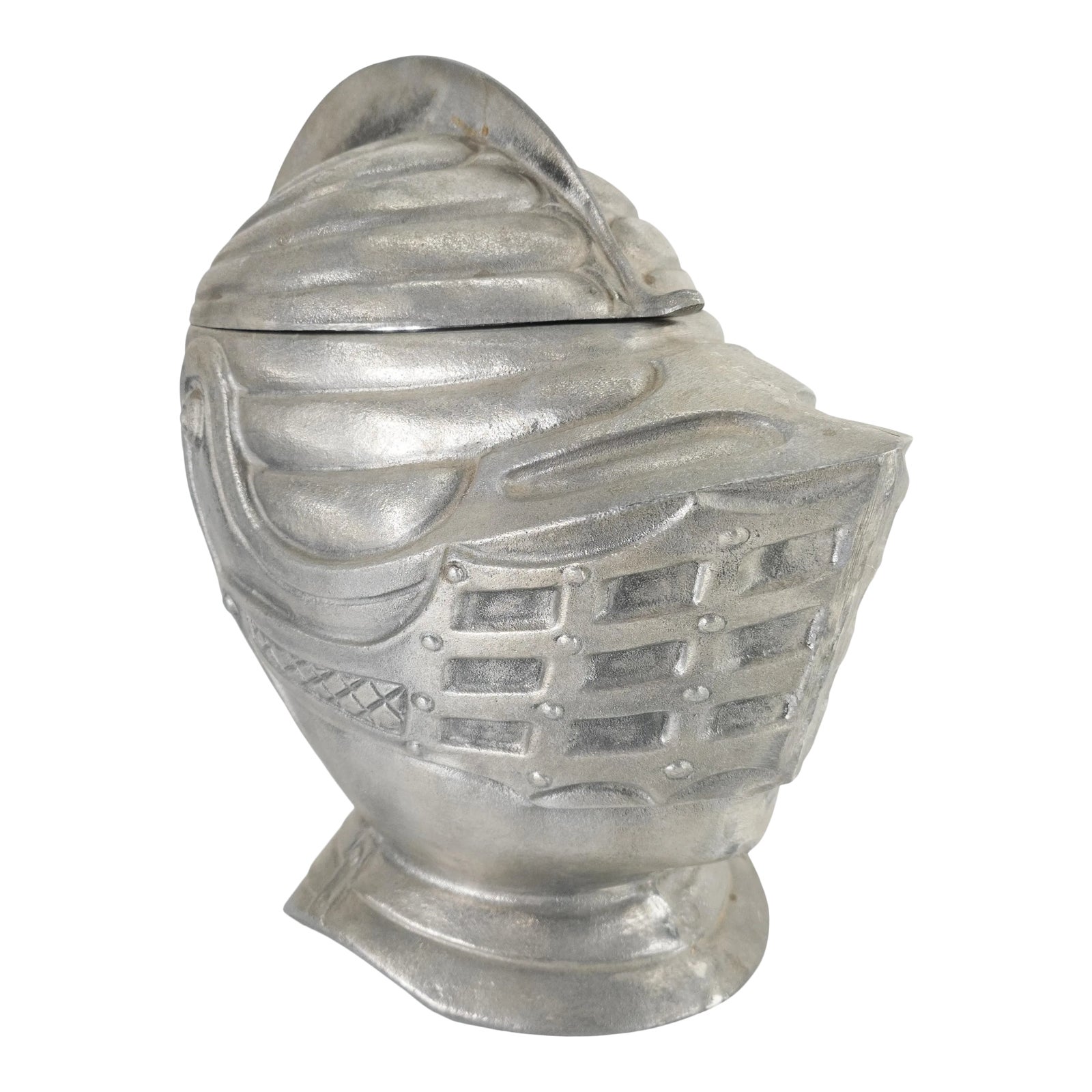 Late 20th Century Medieval Knight Helmet Ice Bucket | Chairish