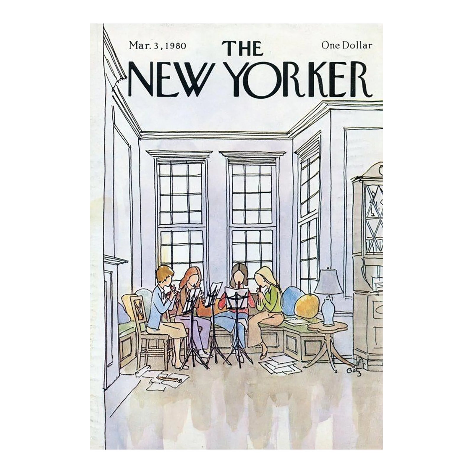 1980 Vintage New Yorker Cover, March 3 (Arthur Getz), Original New ...