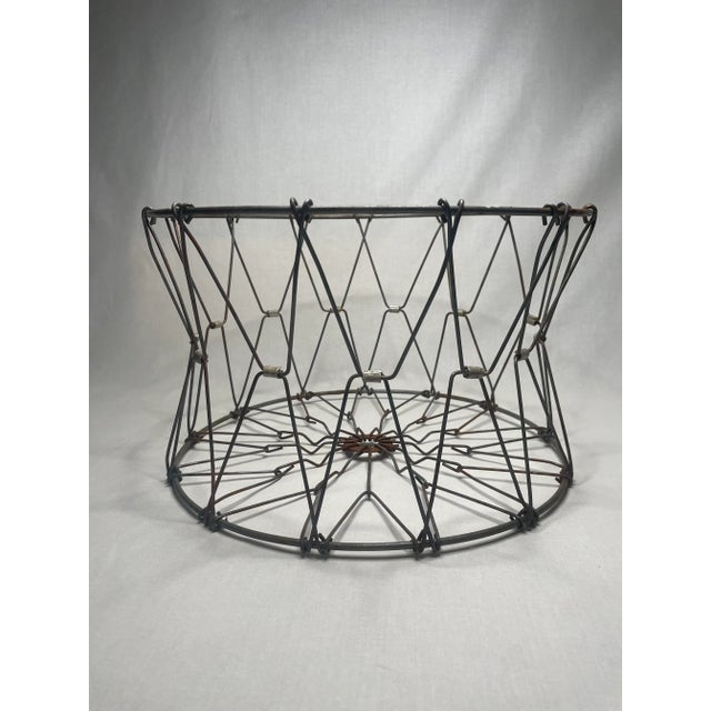 1950s Mid Century Modern Collapsible Metal Basket, Large | Chairish