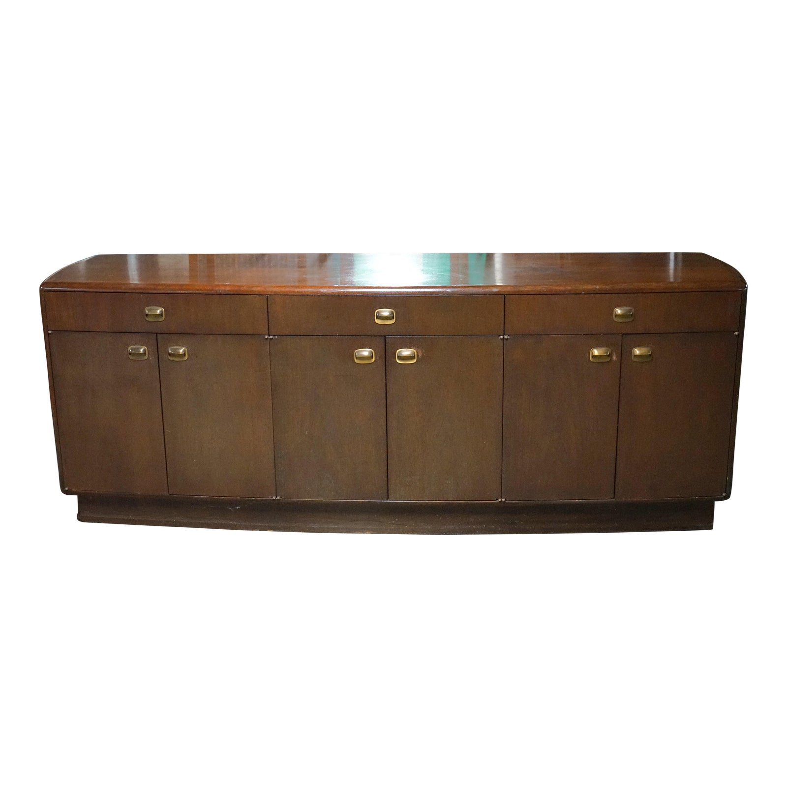 1960s Lovely Curved Mid-Century Buffet Attributed to Dunbar and Edward ...