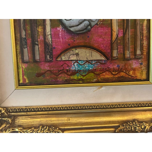 "The World" Original Abstract Oil on Canvas by Annie Todd in Gilded ...