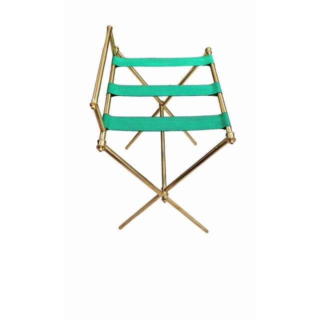 Vintage Brass Luggage Rack | Chairish