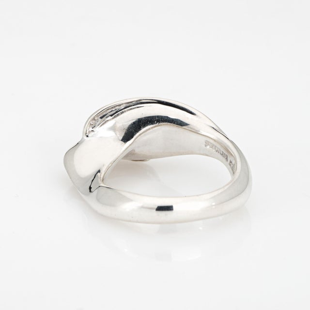 Vintage Tiffany & Co Calla Lily Band Elsa Peretti Sculpted Ring Size 6 | Chairish