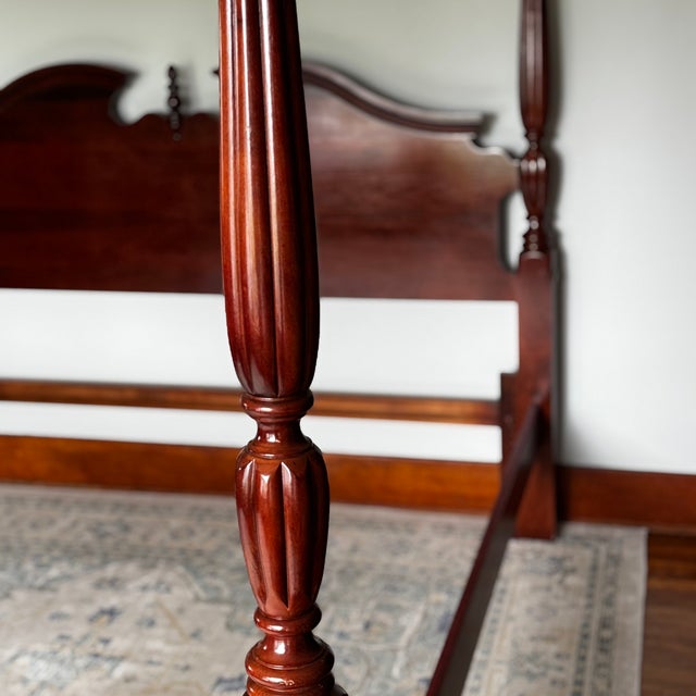Carved Cherry Wood Four Poster Rice Bed, Kincaid Furniture Limited ...