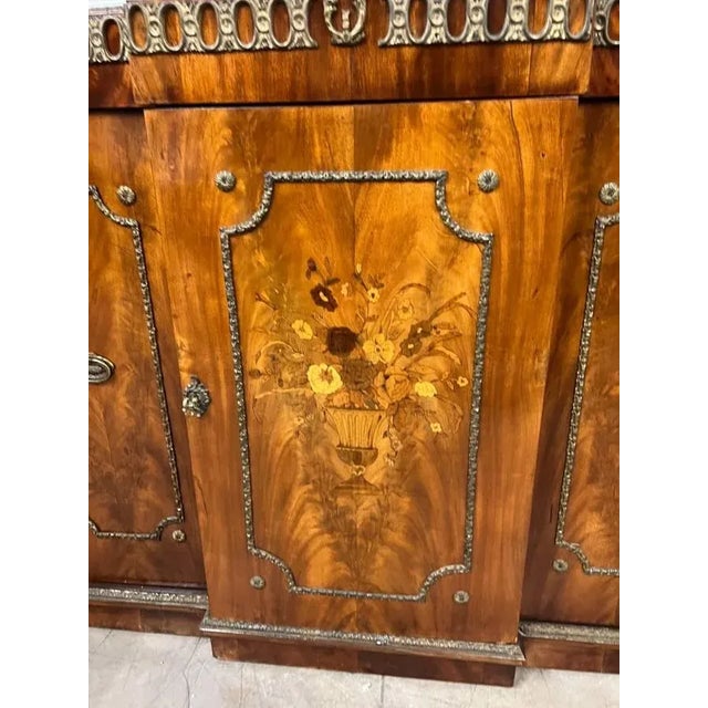Early 20th Century Louis XVI Style Satinwood Parquetry Inlaid Marble ...