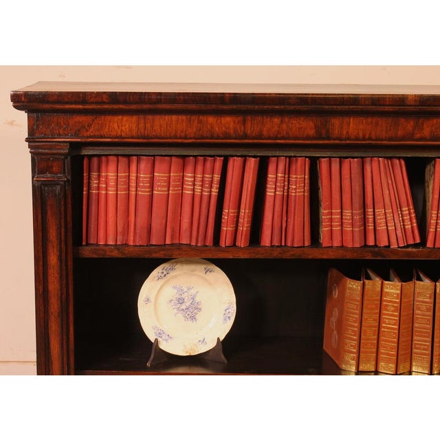 Regency Open Bookcase in Rosewood, 1800s | Chairish