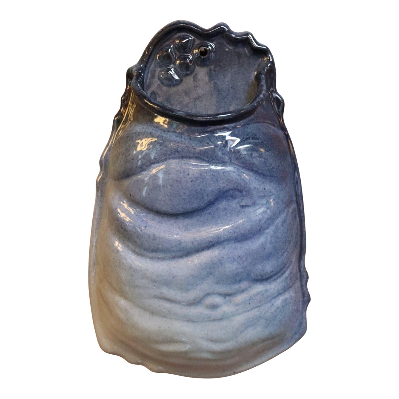 Mid-Century Modern Studio Pottery Blue Ombré Letter Holder by Deanna ...