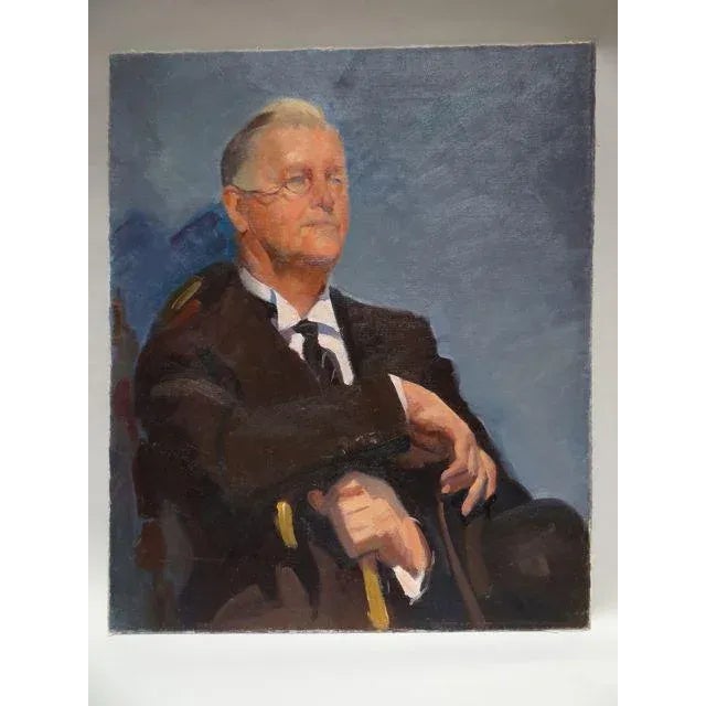 Robert T. Ayres Portrait Painting of Jack Bellamy as FDR in "Sunrise at ...