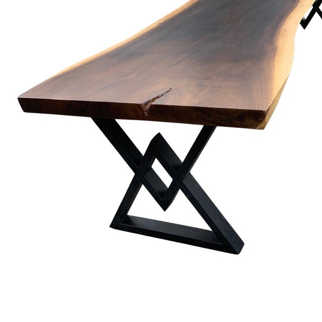 Indonesian Suar Wood Live-Edge Dining Table | Chairish