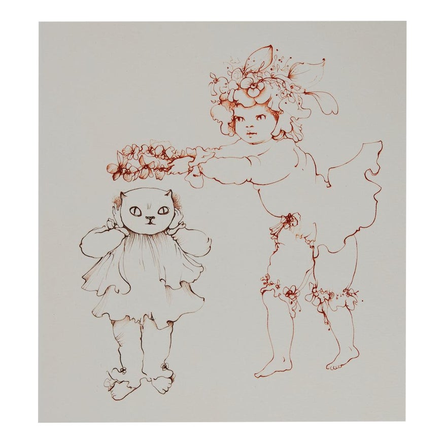 Léonor Fini, The Cat's Coronation, Engraving | Chairish