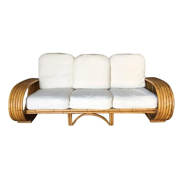 Restored 6-Strand "Speed" 3-Seat Sofa With Arched Base | Chairish