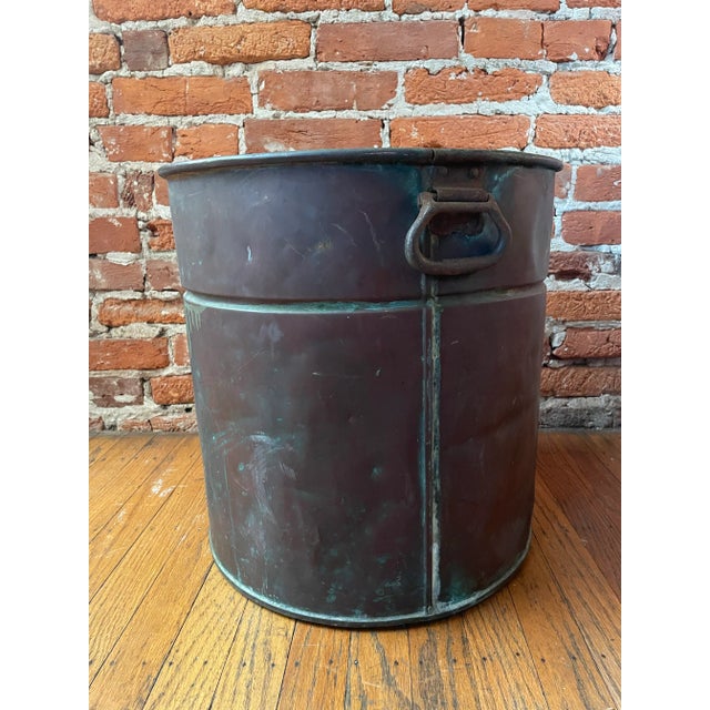 Antique Handmade Copper Ash Bin | Chairish