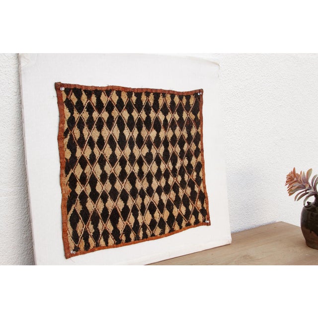 Warm African Kuba Cloth Panel | Chairish