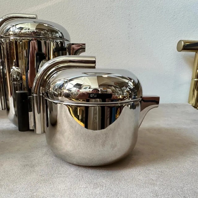 1960s Silver Plated Tea and Coffee Set Designed by G. Coarezza for Mam ...