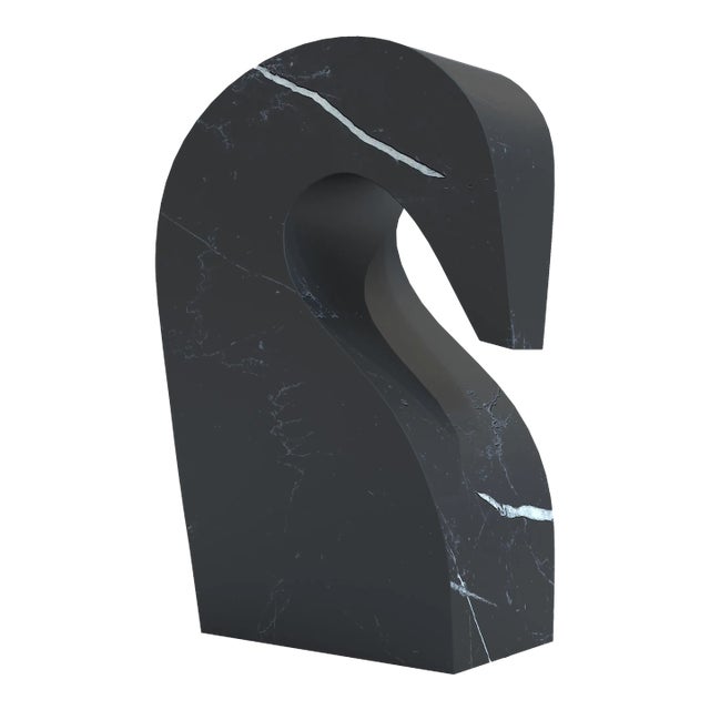 “Metis” Horse Sculpture in Black Marquina Marble | Chairish