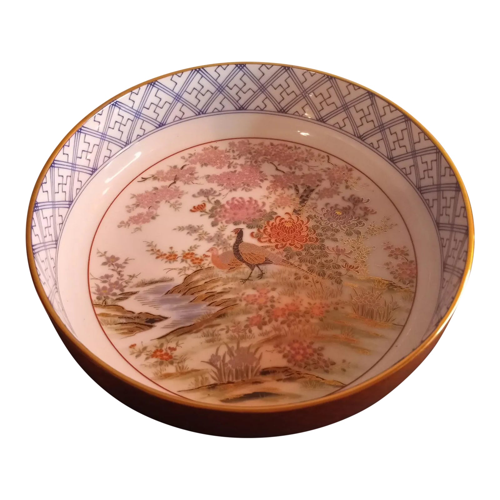 1960s Vintage Japanese Toyo Amari Art Decorative Bowl | Chairish