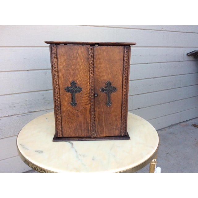 Early 20th Century Wood Viaticum Cabinet and Home Altar Box | Chairish