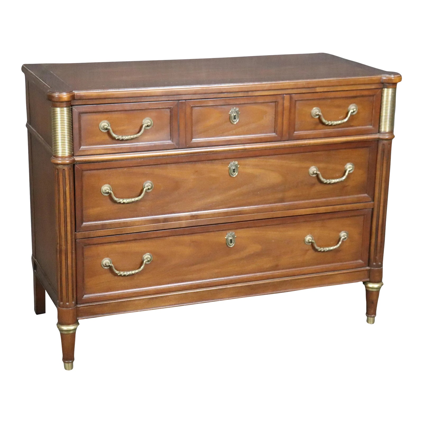 Fantastic Baker Furniture Company Directore Jansen Style Mahogany Brass ...