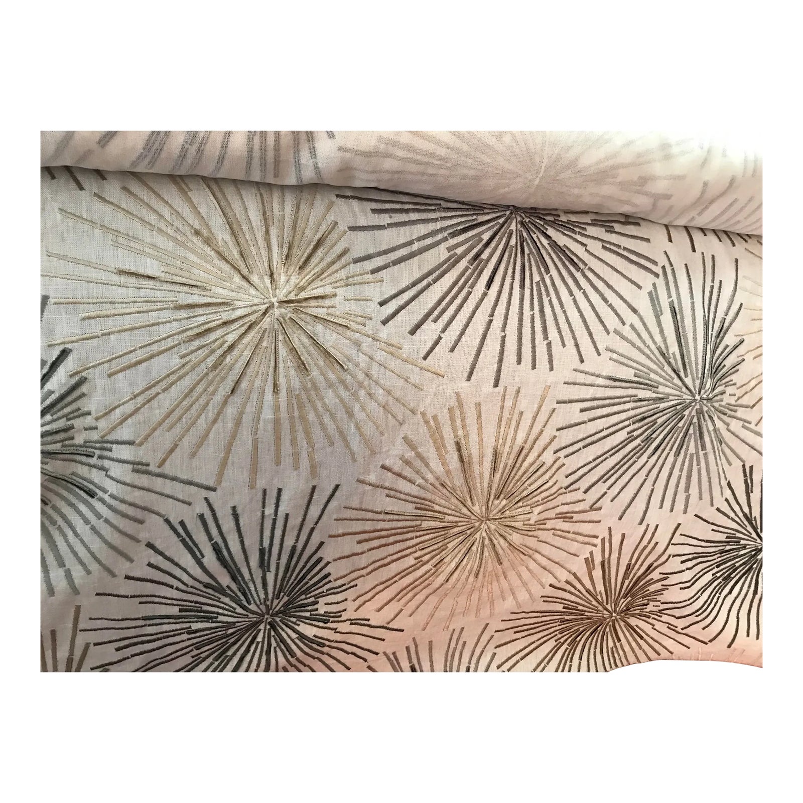 5 Yards Romo Embroidered Linen | Chairish