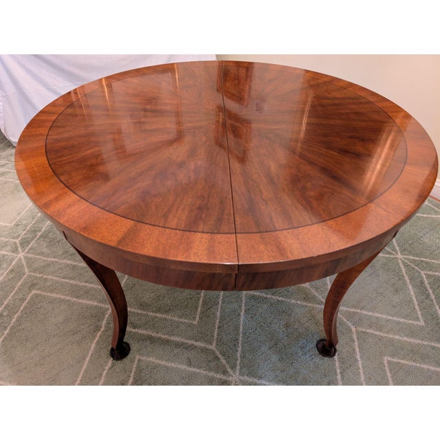 Late 20th Century John Widdicomb Biedermeier Style 48" Round Extendable ...