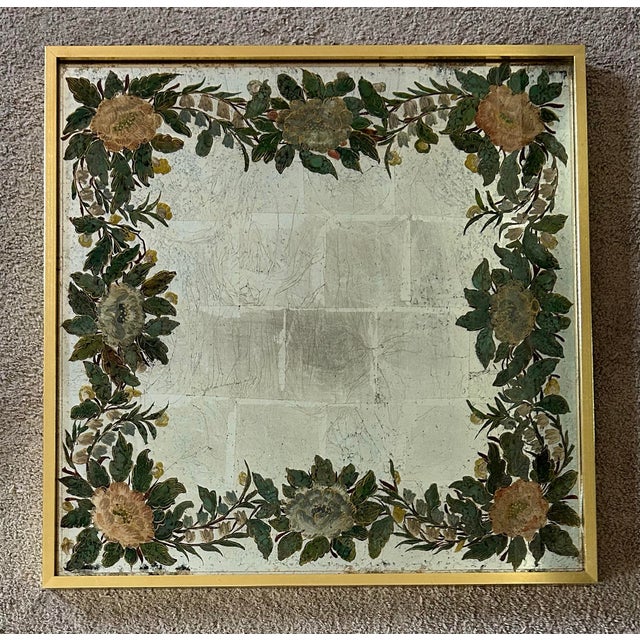 Vintage 1970’s Venitian Style Reverse Painted Decorative Mirror | Chairish