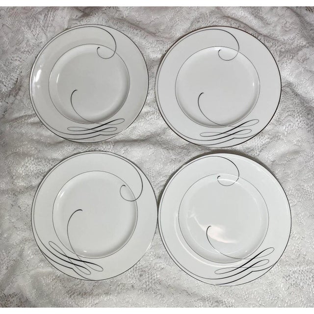 Waterford Ballet Ribbon Dinner Plate - Platinum Ribbon Swirl Rim Into ...