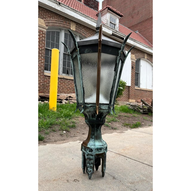 1920s Gothic City of Chicago Street Lantern in Cast Bronze Novalux for ...