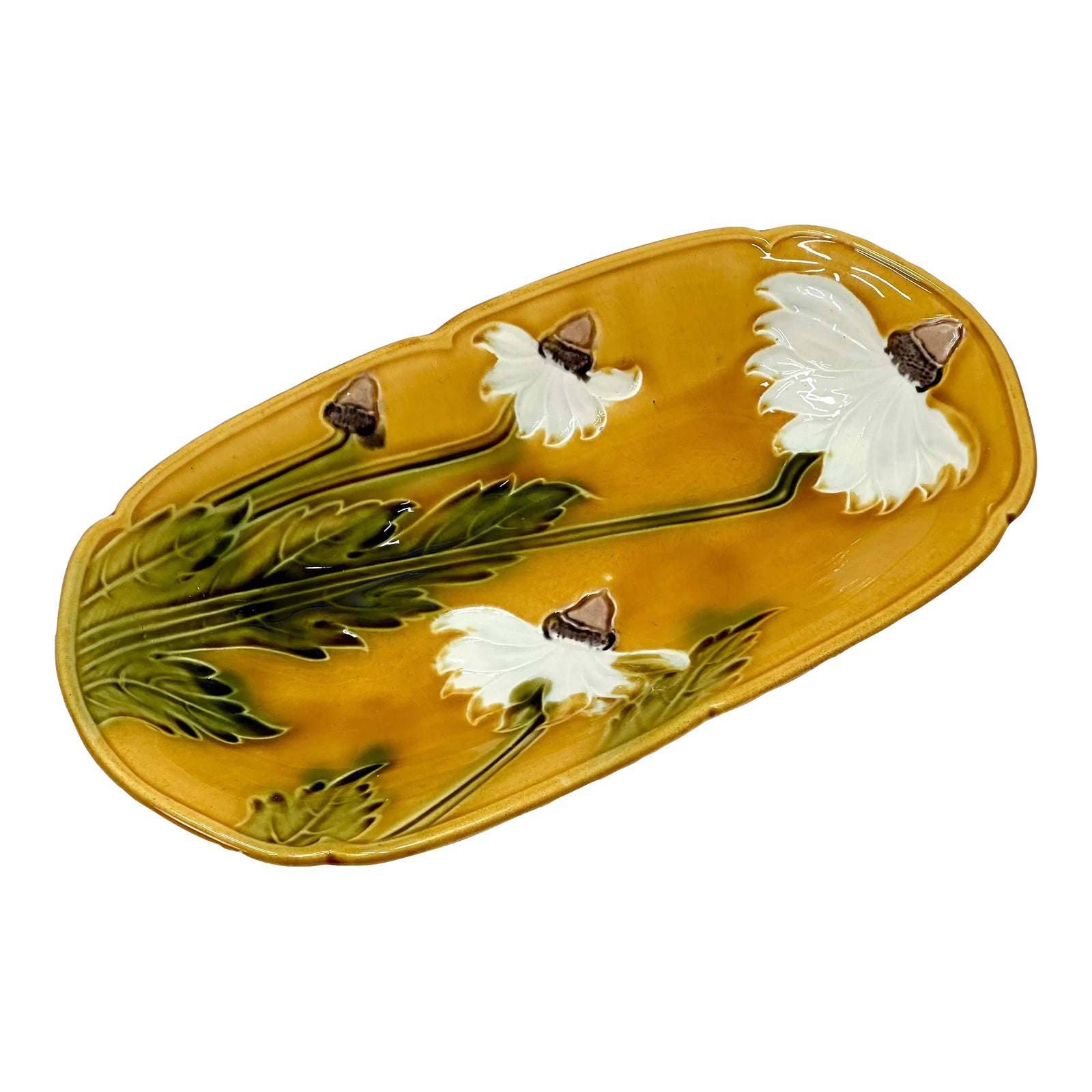 Beautiful Antique Art Nouveau Austrian Majolica Relish Serving Dish ...