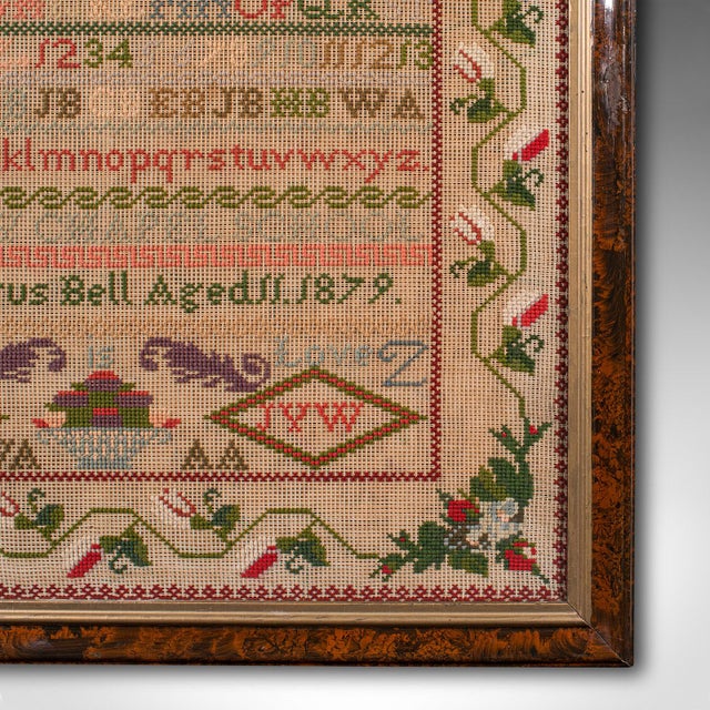 1880's Large Antique School Sampler | Chairish