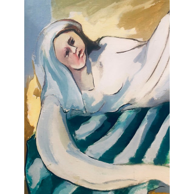 Late 20th Century Fay Singer "Shrouded Image" Original Oil Painting ...