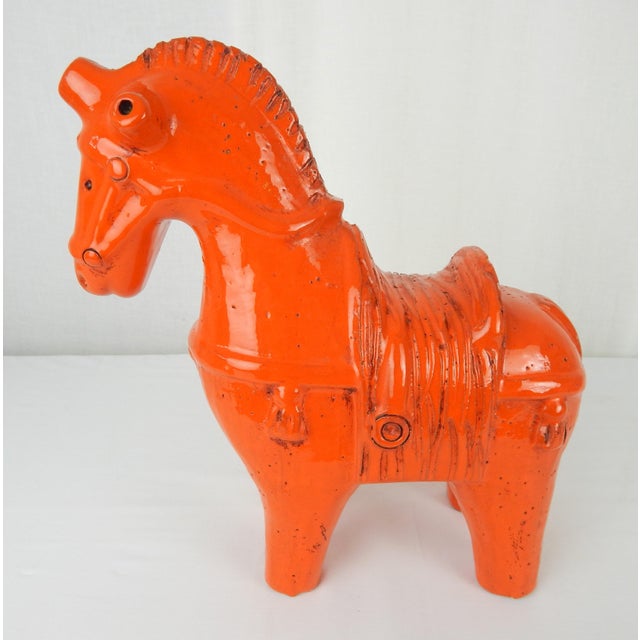 Rosenthal-Netter Orange Bitossi Horse Figure, Circa 1968 | Chairish