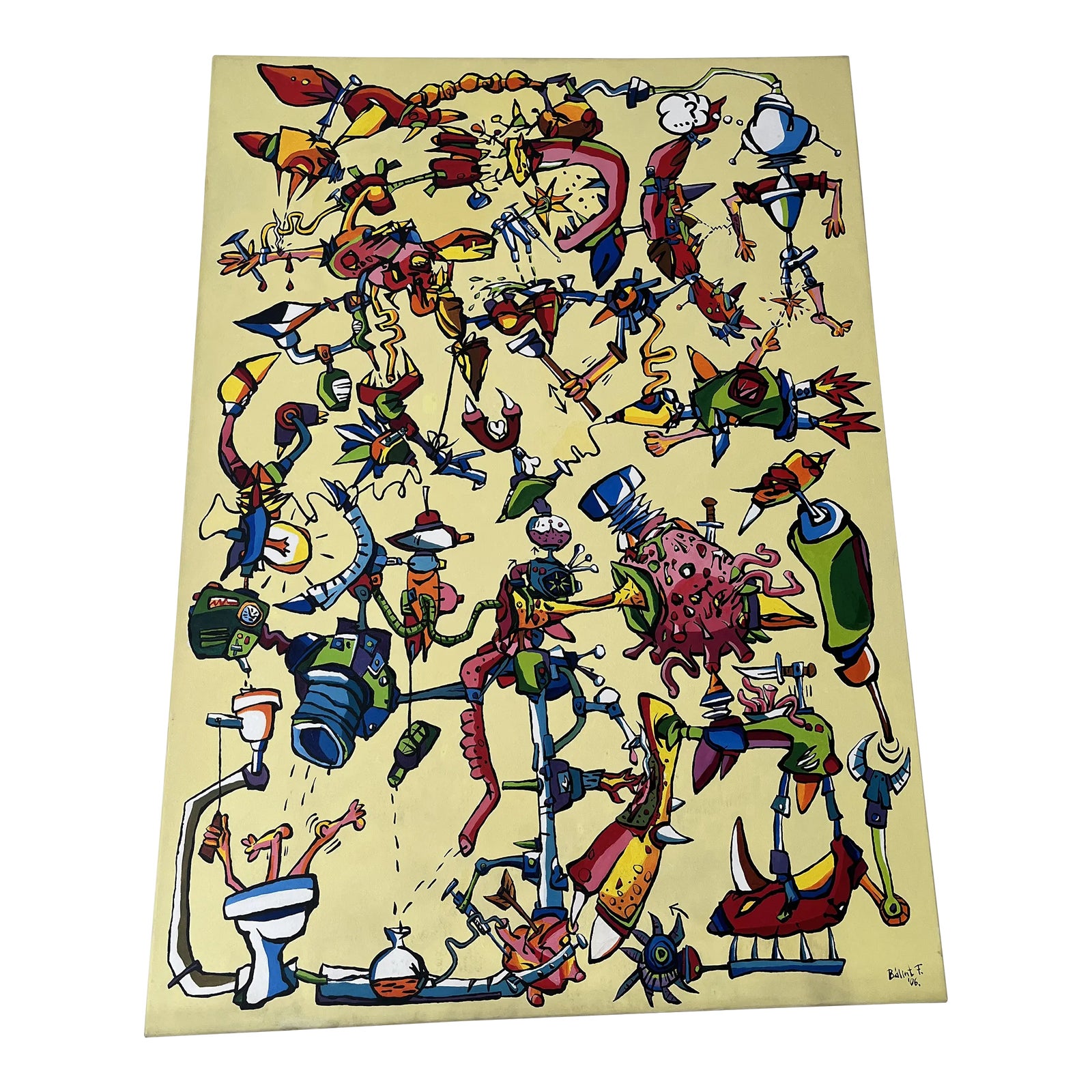 2006 "Transformation" Graffiti Pop Art Canvas by Ferenc Balint | Chairish